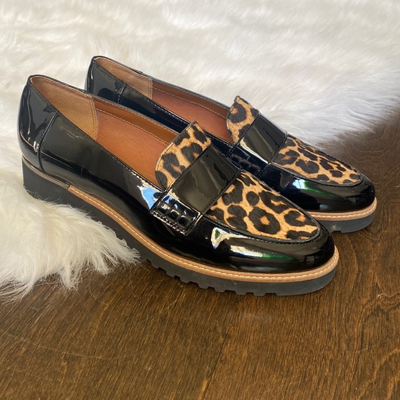 Franco Sarto | Shoes | Caylin Black Patent Leopard Calfhair Franco ...